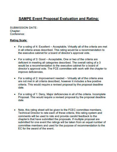 Free 50 Proposal Evaluation Samples In Pdf Ms Word