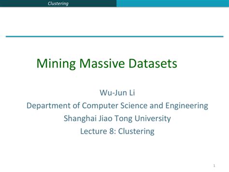 Mining Massive Datasets