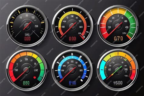 Colour Speedometer Set Meter Level Good And Bad Meter Colored Scale