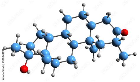 3d Image Of Methasterone Skeletal Formula Molecular Chemical