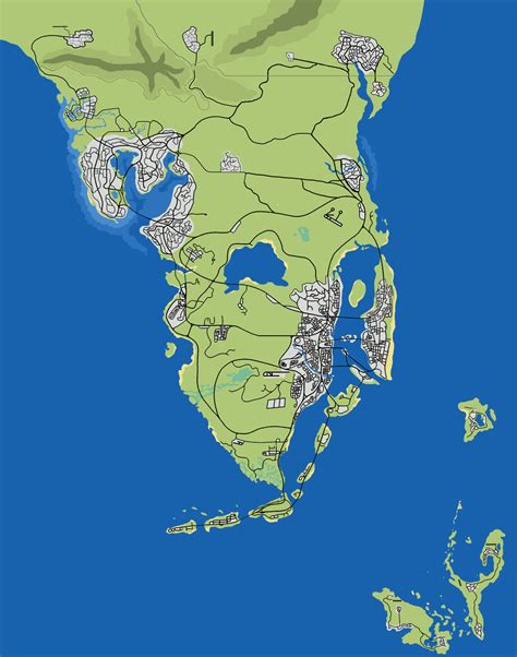 Gta Vi Concept Map The States Of Leonida Florida Alanoia Alabama