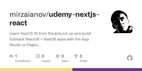 Github Mirzaianovudemy Nextjs React Learn Nextjs 15 From The Ground