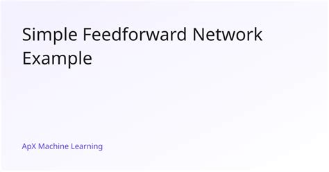 Simple Feedforward Network Example