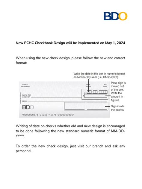 New Check Design Implementation Pdf