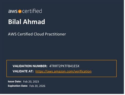 Bilal Ahmad On Linkedin Aws Cloud Practitioner