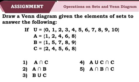 ASSIGNMENT Operations On Sets And Venn StudyX