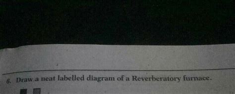 6 Draw A Neat Labelled Diagram Of A Reverberatory Furnace Filo