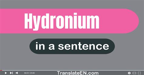 Hydronium in a sentence
