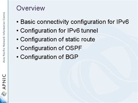 Ipv 6 Router Configuration Overview Basic Connectivity Configuration