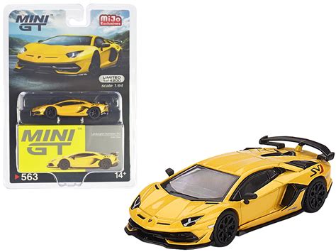 Mini Gt Lamborghini Aventador Svj Roadster Giallo Orion