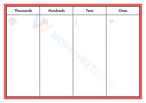 Place Value Template Worksheet