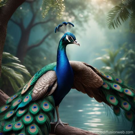3d Peacock Artwork Creation Stable Diffusion Online