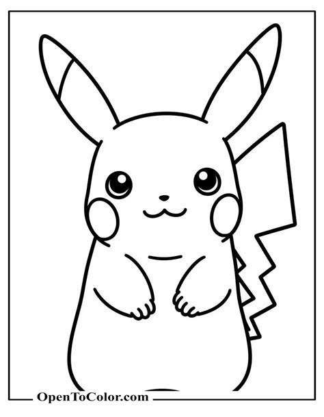 Pikachu Coloring Pages 40 Easy And Free Printable Pdf Opentocolor