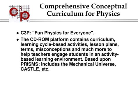 PPT Physics Curriculum Projects PowerPoint Presentation Free Download ID 305364