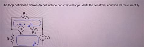 Solved The Loop Definitions Shown Do Not Include Constrained