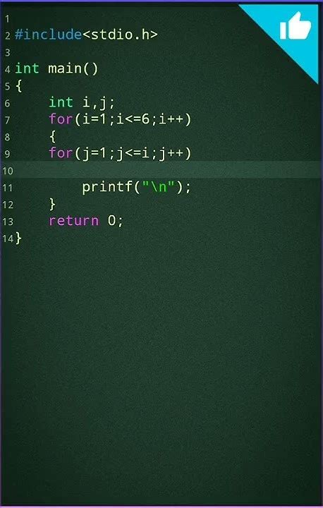94🖥📚c Pattern Program🖥 C Language Tutorial👨‍🏫📂📓coding Shorts