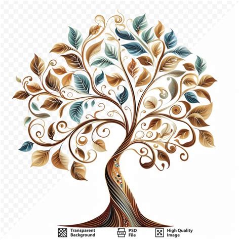 Premium Psd Fancy Shaped Decorative Tree