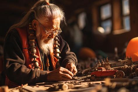 Premium Photo Zuni Tribe Member Carving A Kachina Doll A Symbol Of Their Spiritual Beliefs