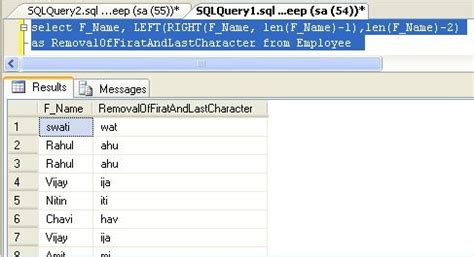Remove First And Last Character Of TableColumn In SQL Server