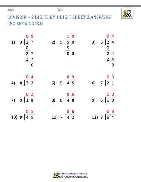 Grade 3 Division Worksheets Pdf