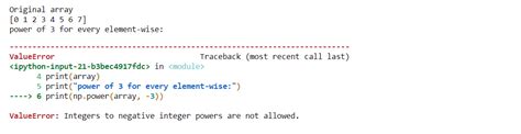 Get The Powers Of A Numpy Array Values Element Wise Geeksforgeeks