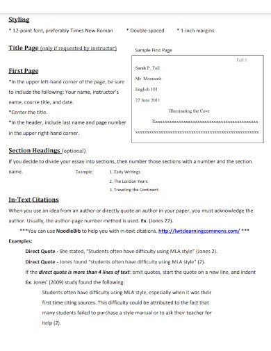 Work Cited MLA Examples To Download Work Cited MLA Examples To Download