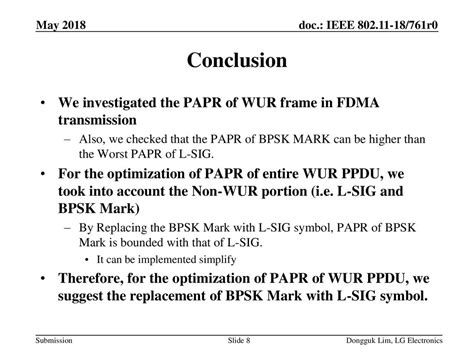 Evaluation Of Papr In Wur Fdma Transmission Ppt Download