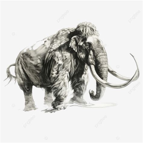 털북숭이 매머드가 뛰어다니는 그림 그림 스케치 매머드 Png 일러스트 및 이미지 에 대한 무료 다운로드 Pngtree