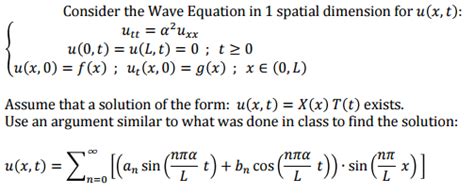 Solved Consider The Wave Equation In Spatial Dimension For Chegg