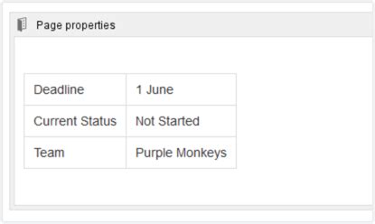 Insert The Page Properties Macro Confluence Cloud Atlassian Support