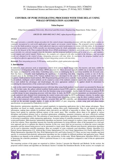 pdf control of pure integrating processes with time delay using whale