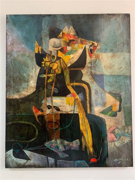 Alejandro Obregon Oil On Canvas In The Style Of Auction