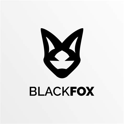 Black Fox Logo Vector Illustration Design Element For Logo Poster