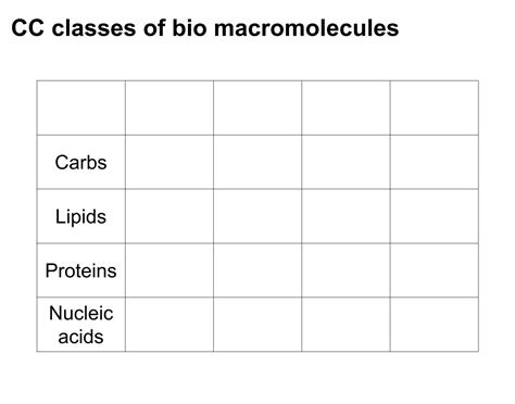 Cc Classes Of Bio Macromolecules Quiz
