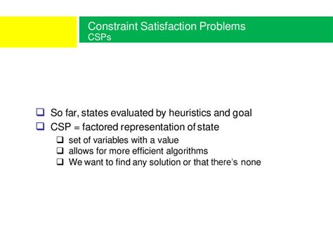 Constraint Satisfaction Problems Ppt Download