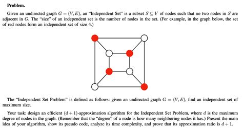 solved problem given an undirected graph g v e ﻿an