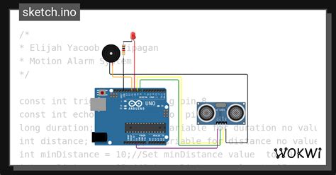 Motion Alarm System Wokwi Esp32 Stm32 Arduino Simulator