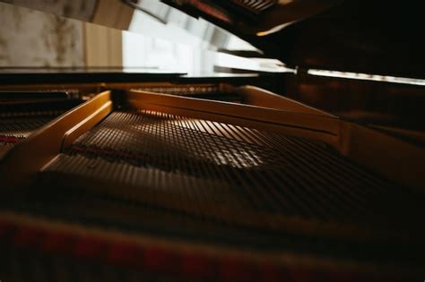 Premium Photo Piano Strings Detail
