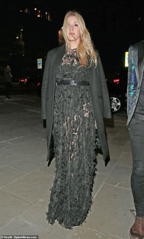 Ellie Goulding Wows In Semi Sheer Lace Lbd As She Arrives At Vanity