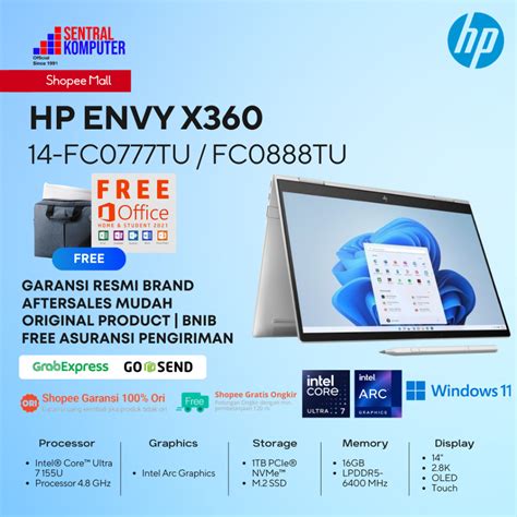 Jual Hp Envy X Fc Tu Fc Tu Ultra U G Tb K Oled Touch Hz W Ohs