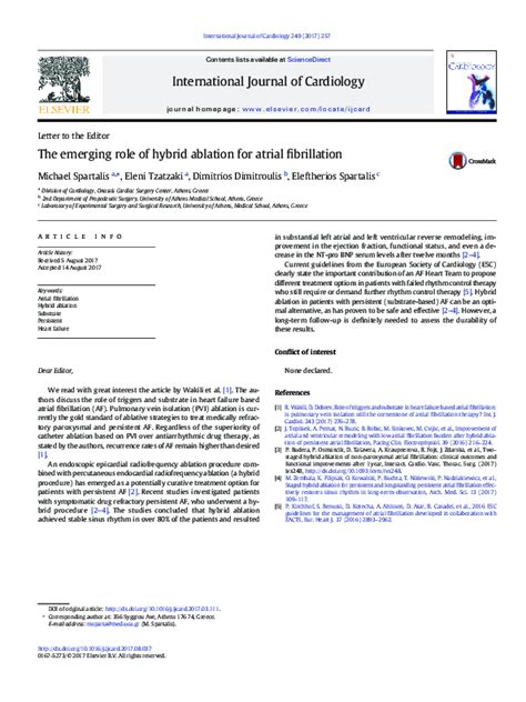 Pdf The Emerging Role Of Hybrid Ablation For Atrial Fibrillation