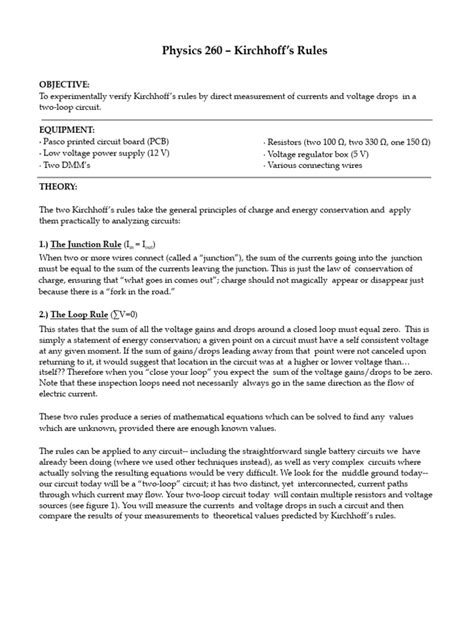 Kirchhoffs Rules Pdf