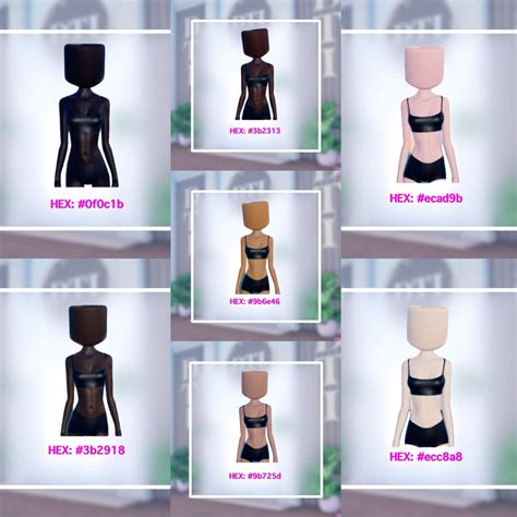 Mannequin Skin Color Dti Hex Code