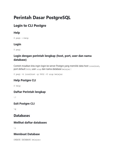Perintah Dasar Postgresql Pdf