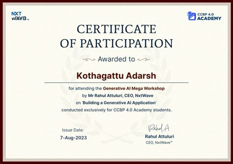 Adarsh Kothagattu On Linkedin Generativeai Nxtwave Ccbp