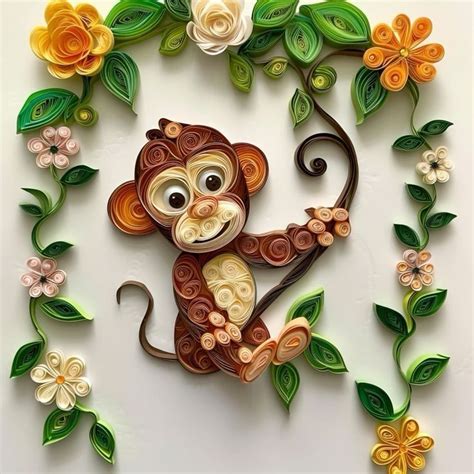 Jungle Quilling Animals Quilling Animals Paper Quilling Art Designs