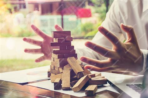 Premium Photo Problem Solvingbusiness Cant Stop Effect Of Dominoes