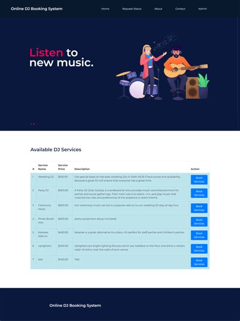 Online Dj Booking System Using Python Django Python Django Projects Pythoncodeverse