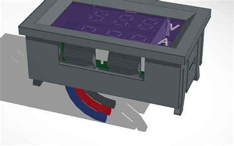 3d Design Wip Digital Voltmeter Ammeter Sj 2dcva 10a30v Tinkercad