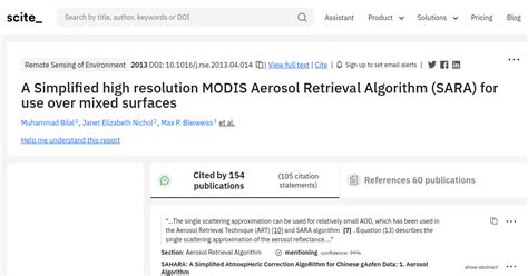 Citation Report A Simplified High Resolution Modis Aerosol Retrieval Algorithm Sara For Use